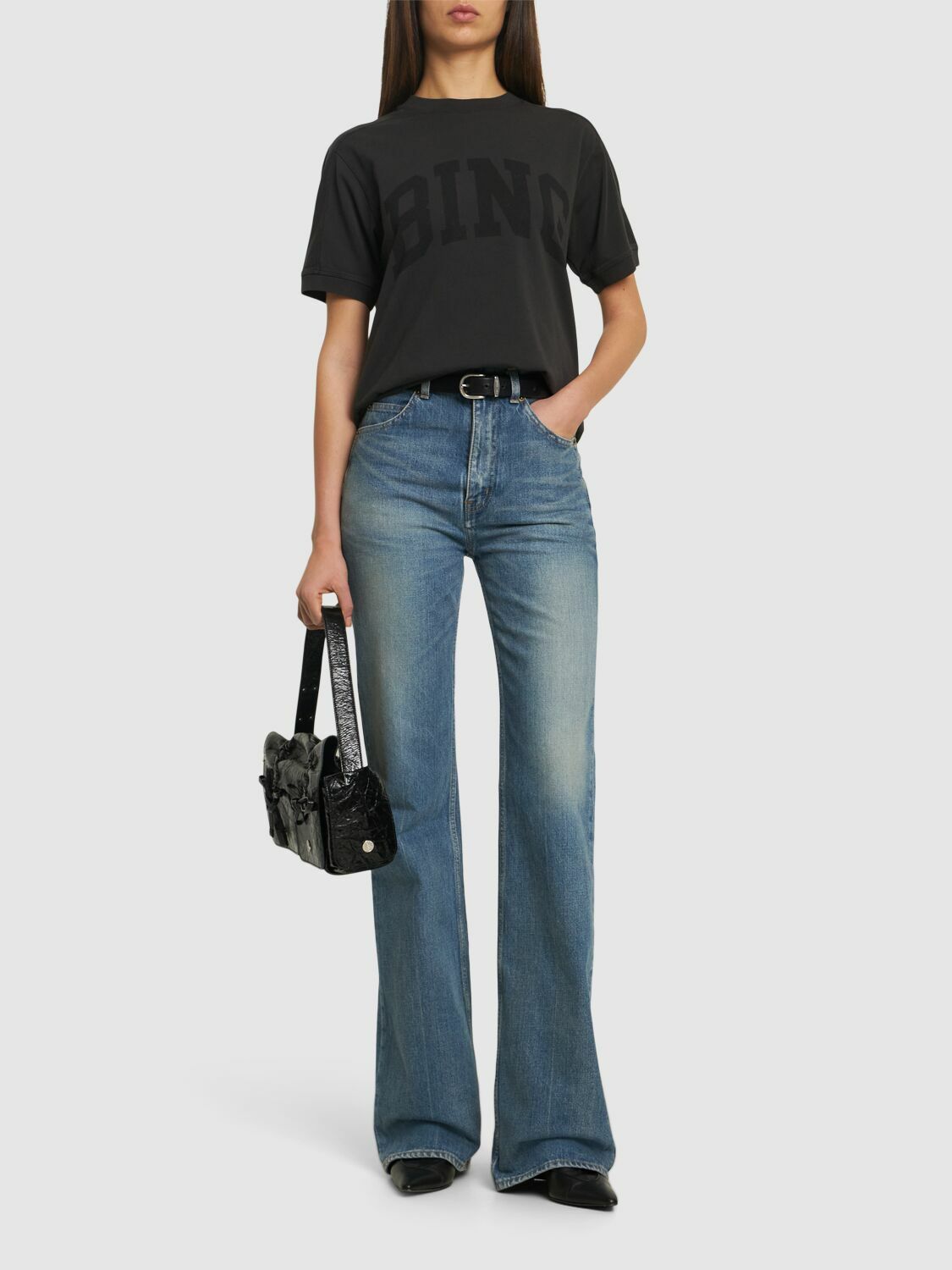 ANINE BING Jaylin Logo Jersey T-shirt ANINE BING