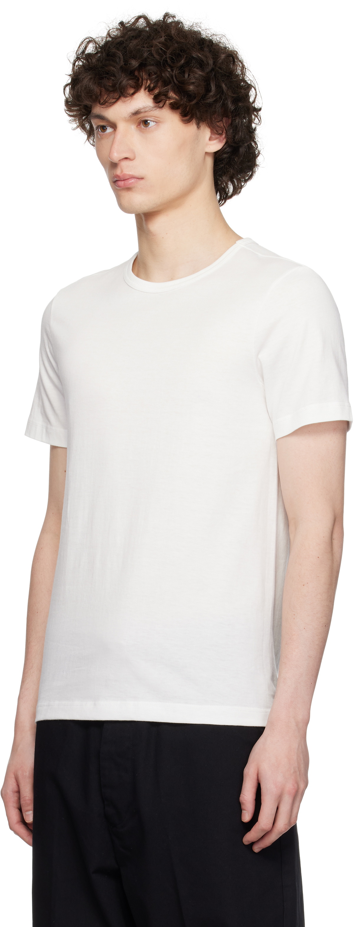 Merz b. Schwanen White 1950s Loopwheeled T-shirt