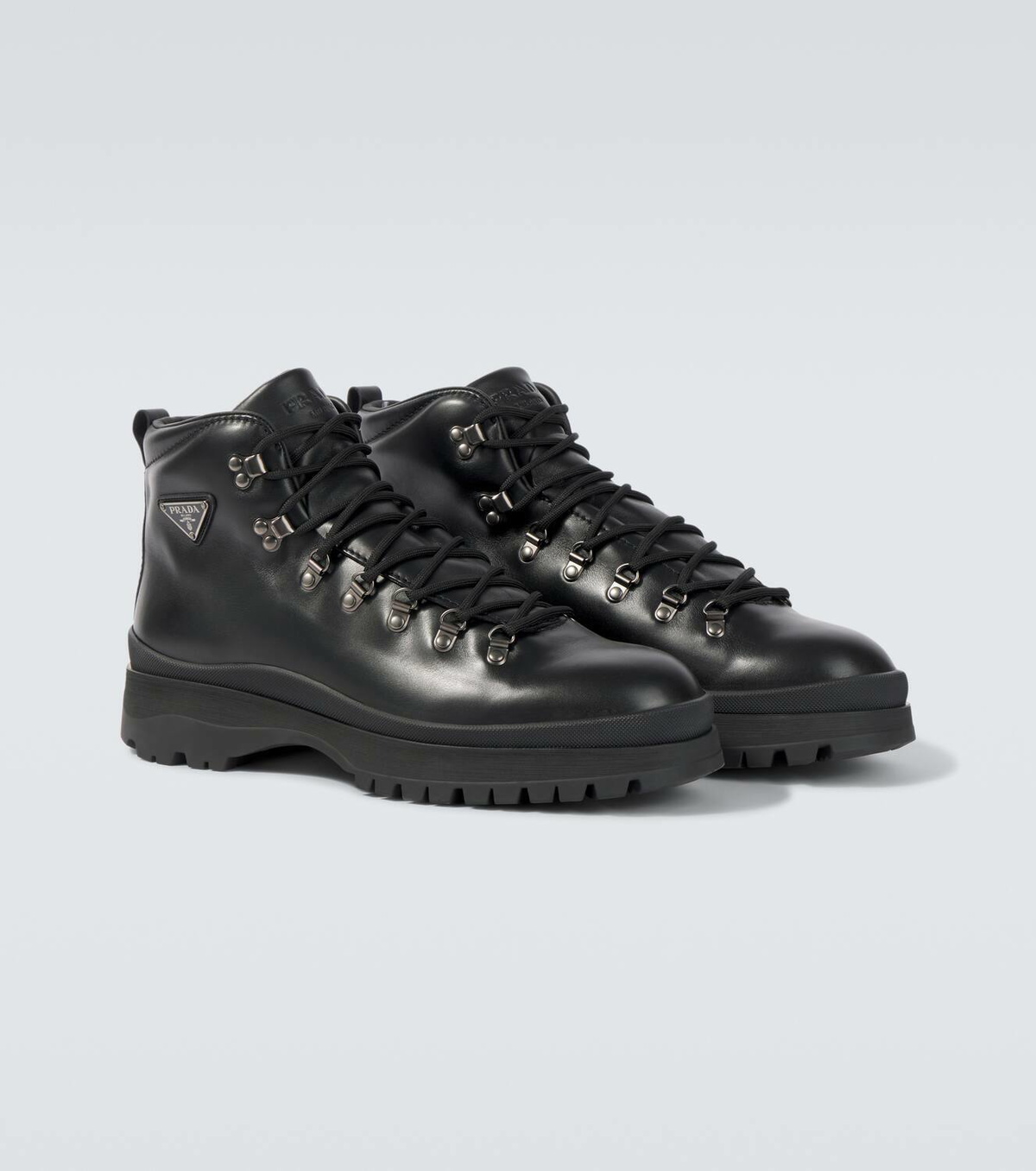 Prada Brixxen leather lace-up boots Prada