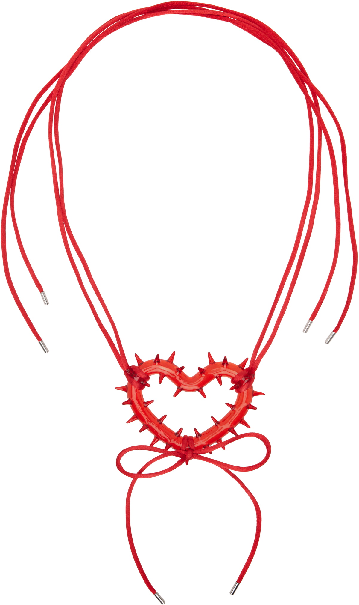 HUGO KREIT Red Spiky Heart Necklace Hugo Kreit