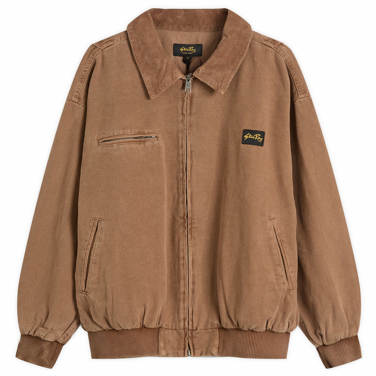 Stan Ray Men's Roughneck Collared Bomber Jacket in Washed Acorn Stan Ray