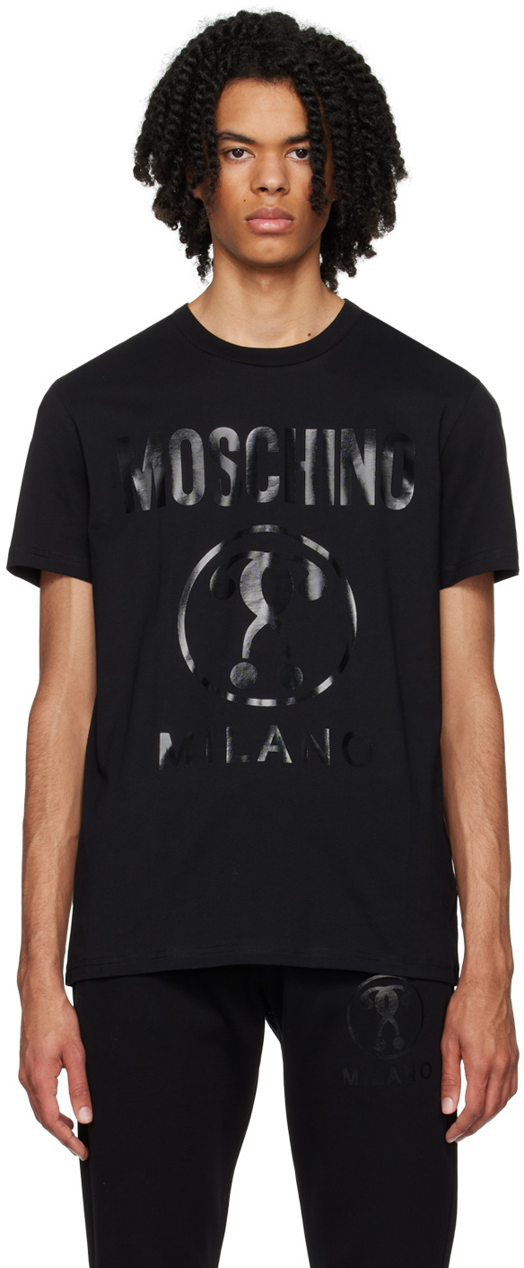Moschino Black Double Question Mark T-Shirt Moschino