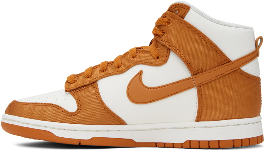 Nike White & Orange Dunk Hi Retro Sneakers Nike
