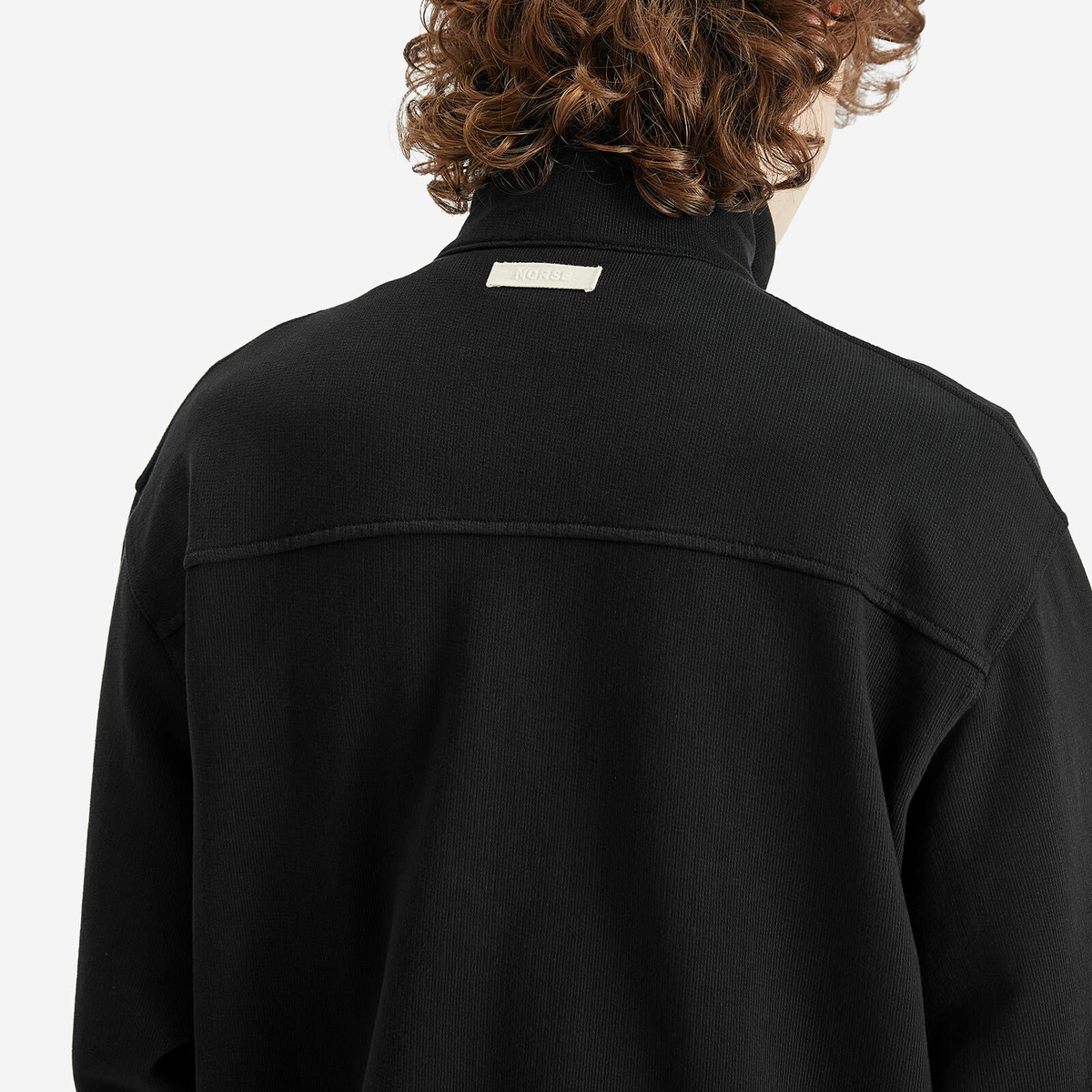 Norse Projects Men's Bjorn Relaxed Track Jacket in Black Norse Projects