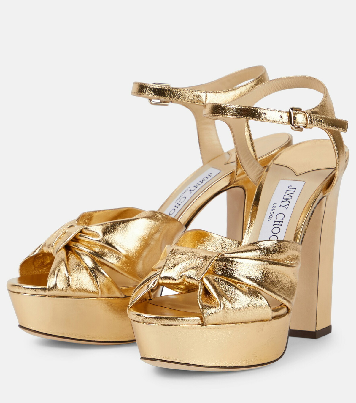 Jimmy Choo - Heloise 120 leather platform sandals Jimmy Choo