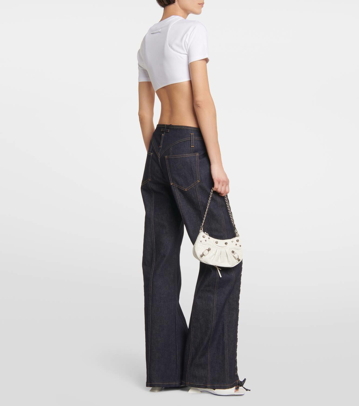 Jean Paul Gaultier Logo jersey crop top Jean Paul Gaultier Jean Paul Gaultier Logo jersey crop top Jean Paul Gaultier