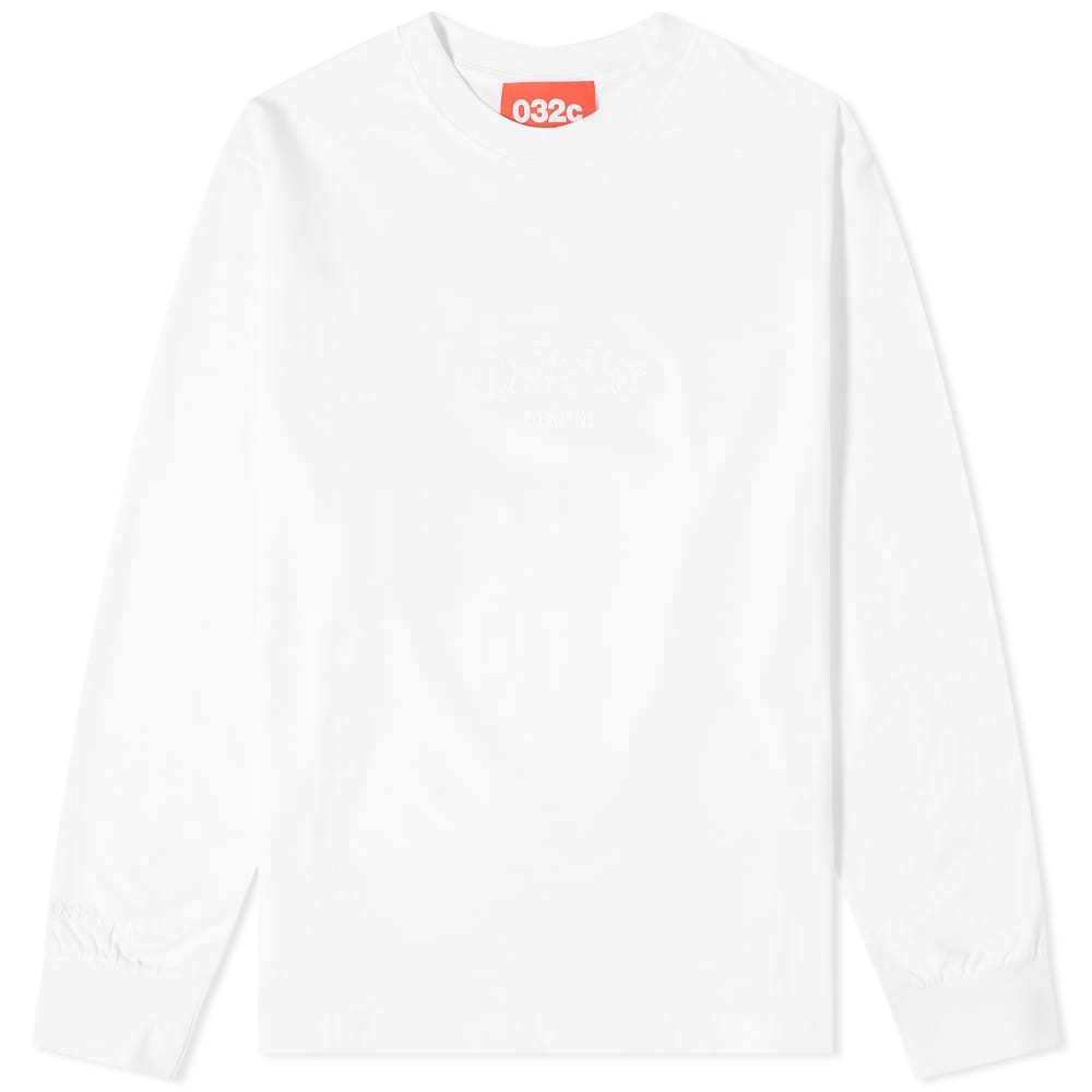 032c Long Sleeve Embroidered Logo Chest Tee 032c