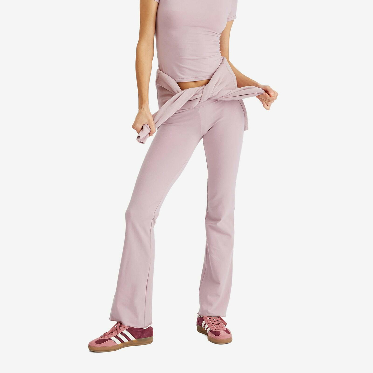 SKIMS Women's Cotton Jersey Foldover Pant in Dusk SKIMS