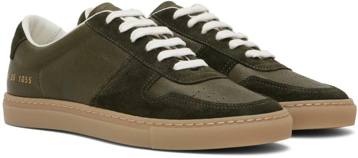 Common Projects Khaki Bball Duo Slim Sneakers Common Projects