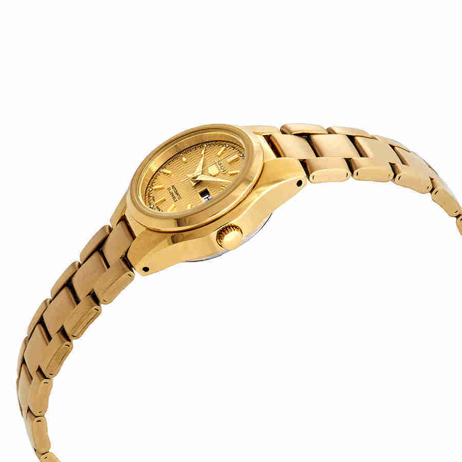 Seiko Series 5 Automatic Gold Dial Ladies Watch SYMC18 Seiko