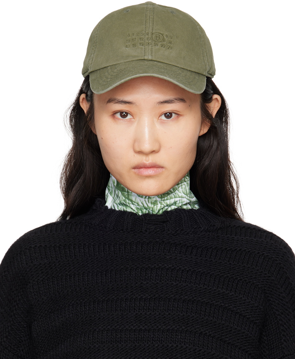 MM6 Maison Margiela Khaki Baseball Cap MM6 Maison Margiela