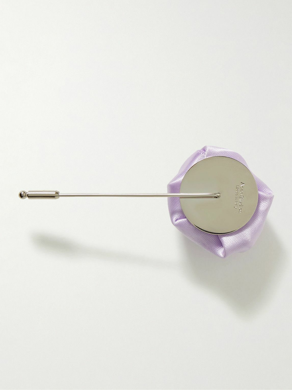Acne Studios - Akotina Rose Silver-Tone and Satin Lapel Pin Acne Studios