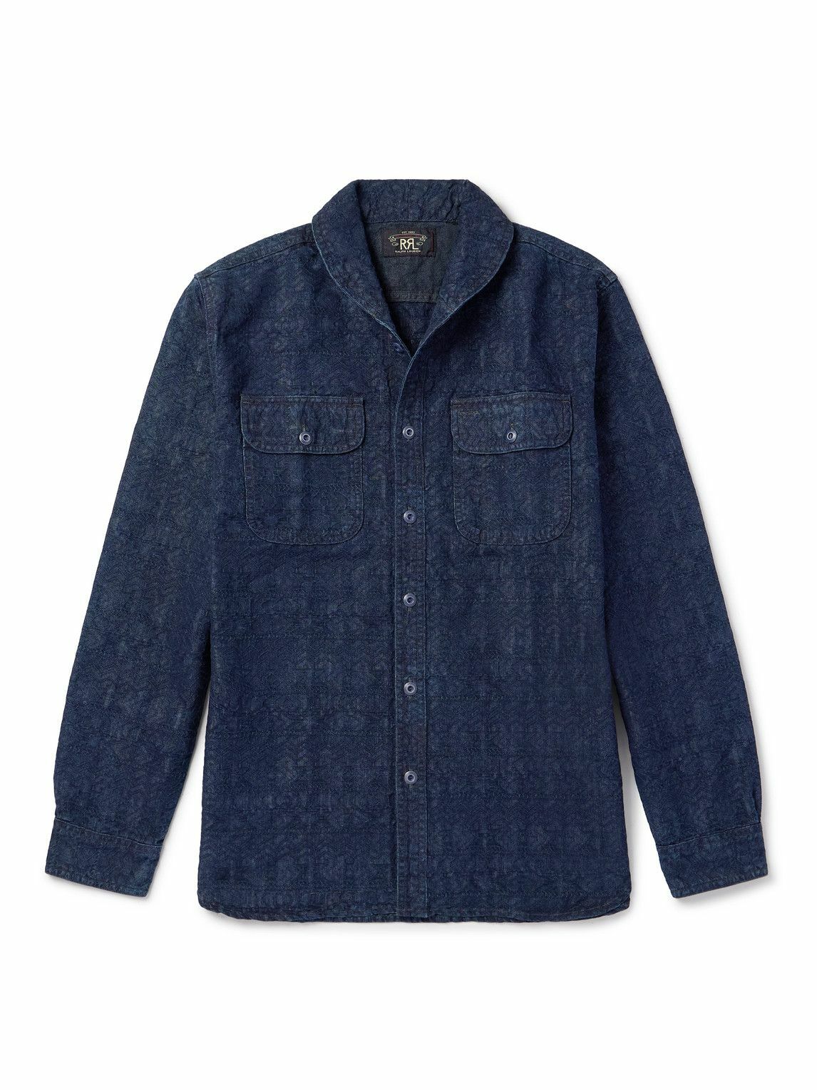 RRL - Denim-Jacquard Shirt - Blue RRL RRL - Denim-Jacquard Shirt - Blue RRL