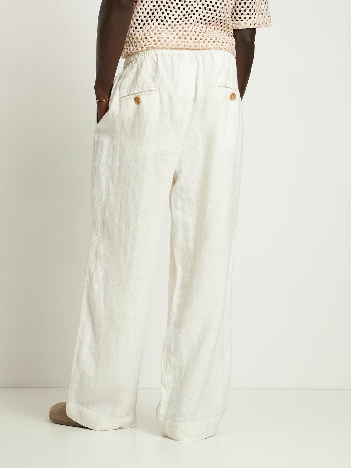 COMMAS - Wide Leg Linen Pants Commas