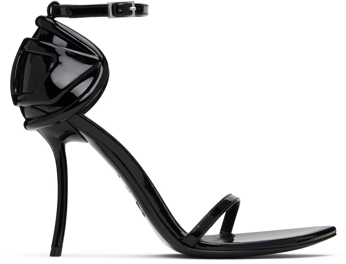 Diesel Black D-Ten&Half Heeled Sandals Diesel