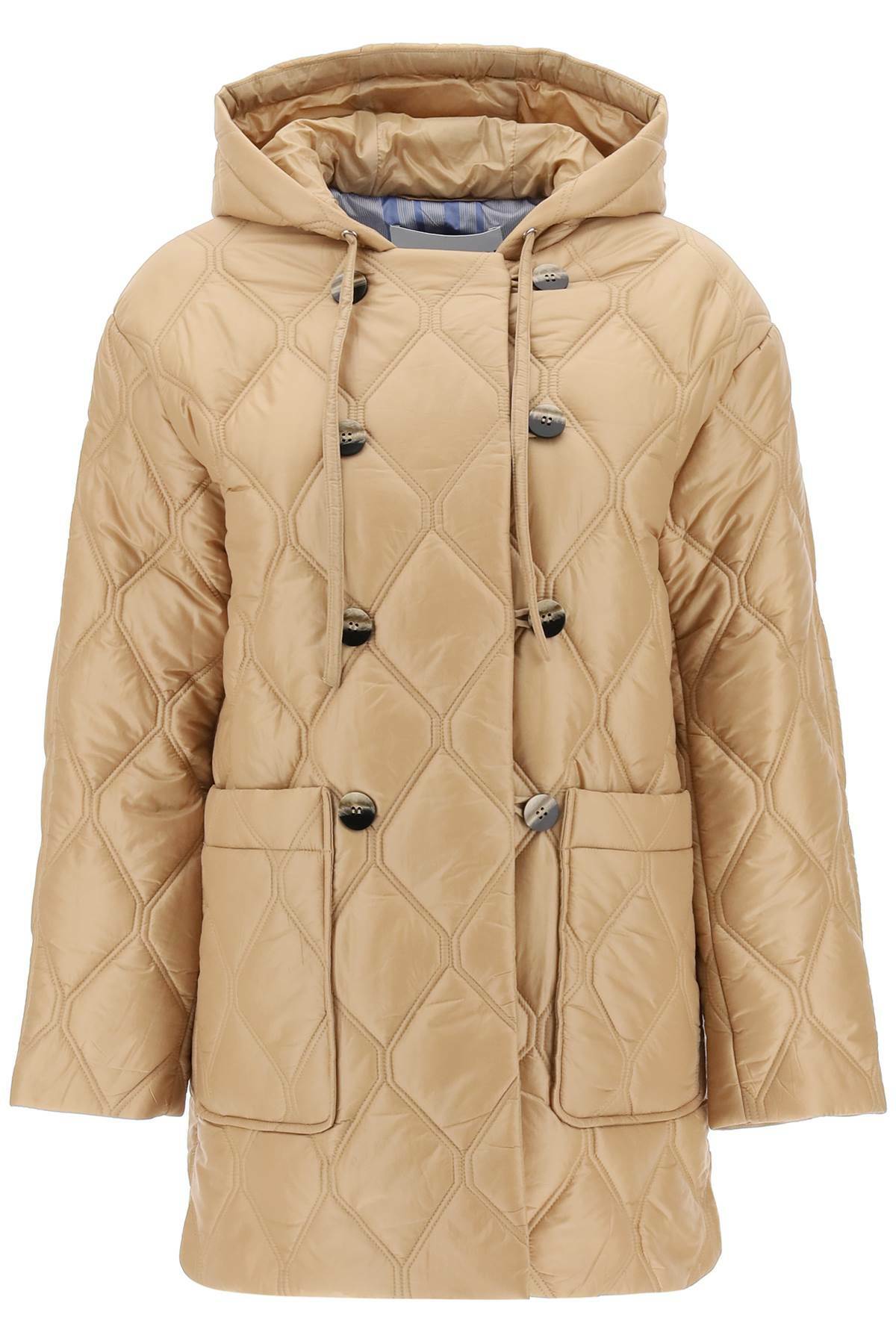 Ganni Hooded Quilted Jacket GANNI