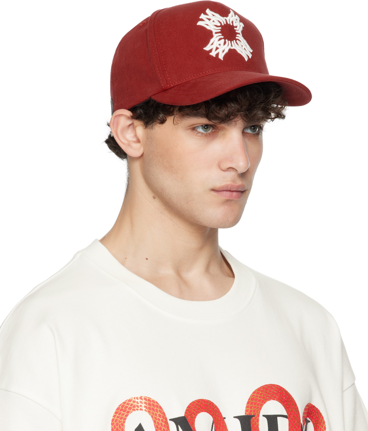 AMIRI Red 'MA' Quad Canvas Cap Amiri