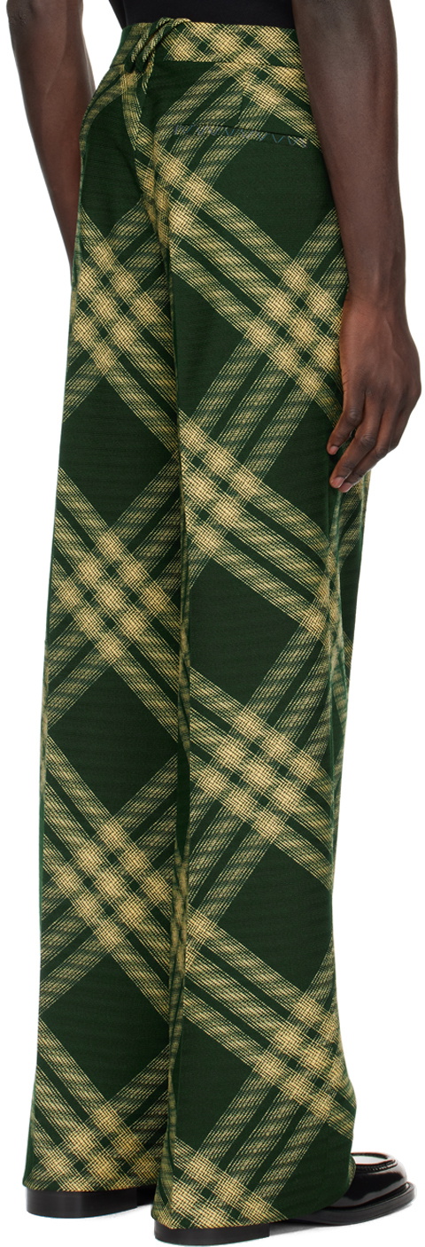 Burberry Green Check Trousers Burberry