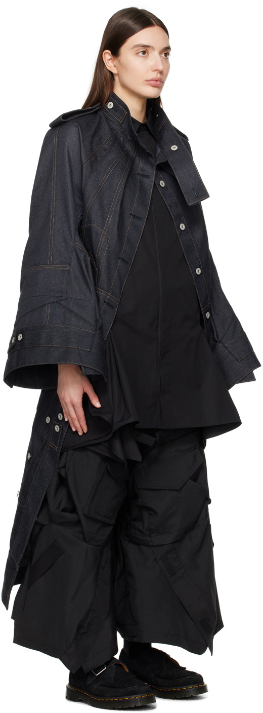Junya Watanabe Navy Paneled Denim Jacket Junya Watanabe