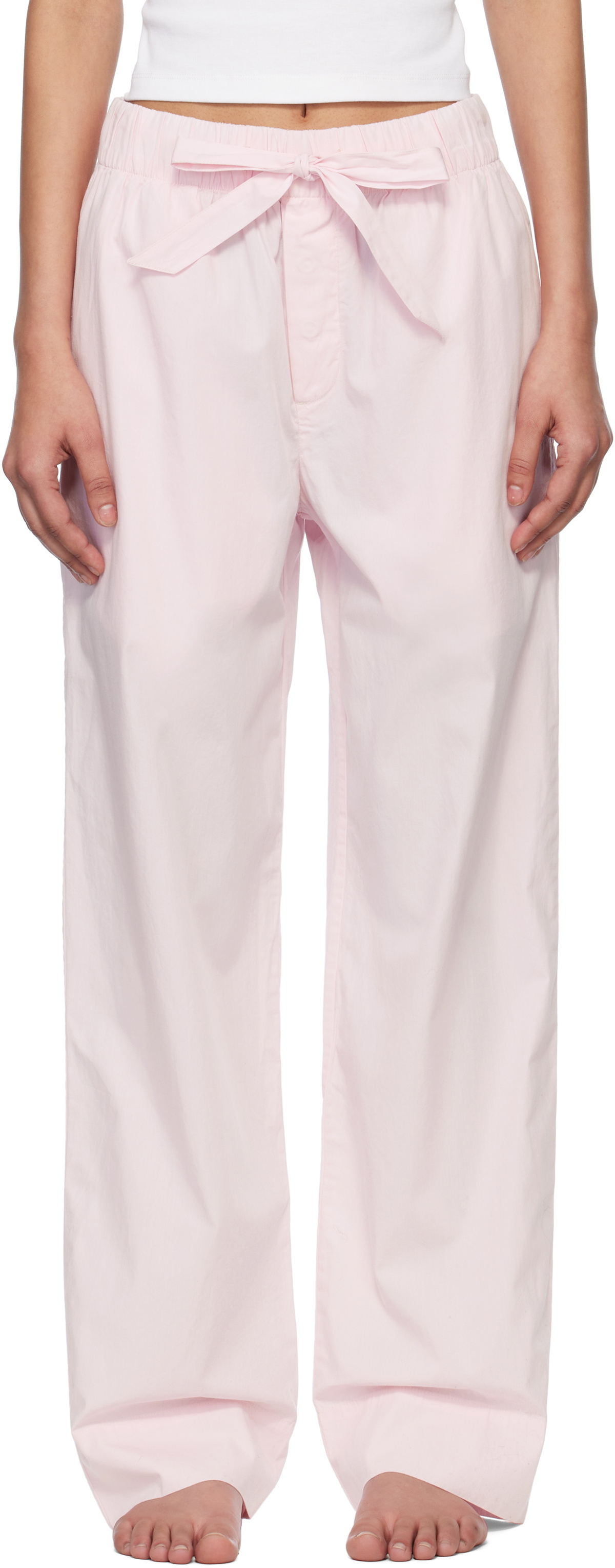 Tekla Pink Poplin Pyjama Pants Tekla Fabrics