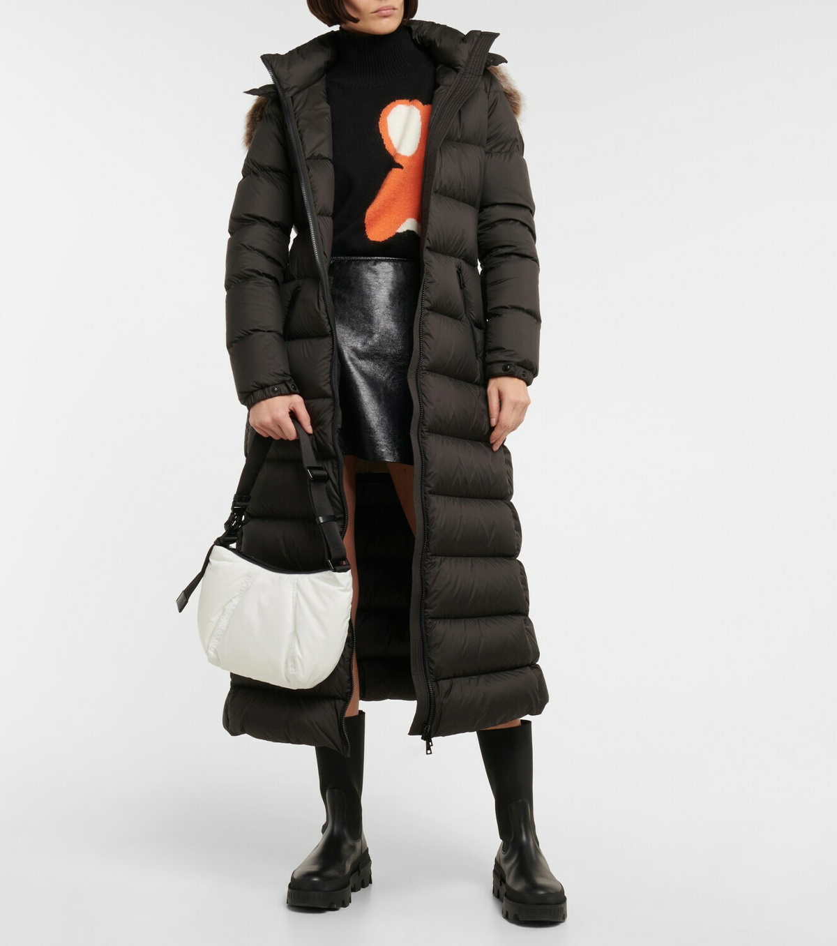 Moncler - Fudson faux fur-trimmed down coat Moncler