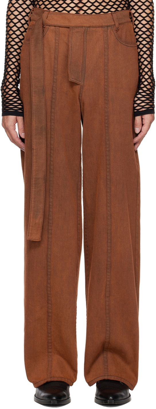 Parnell Mooney SSENSE Exclusive Red Overdyed Jeans