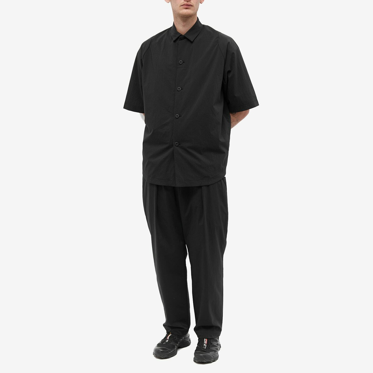 TEATORA Men's Doctoroid Short Sleeve Wide Shirt in Black TEATORA
