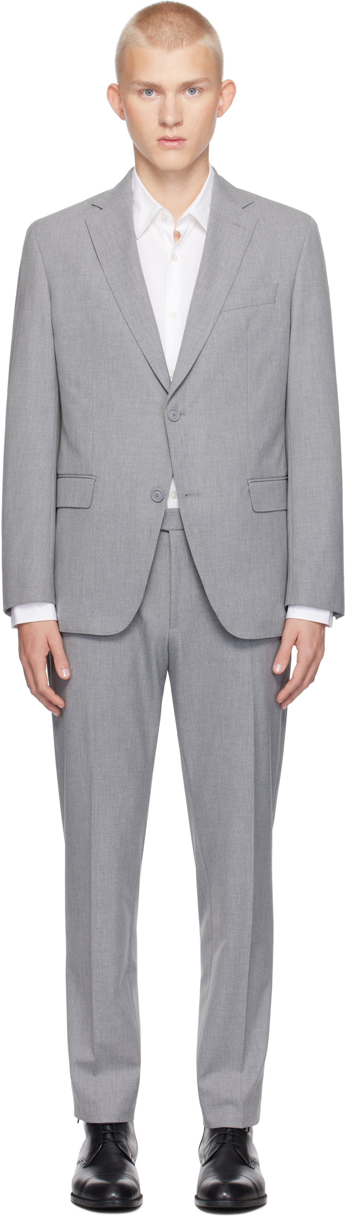 BOSS Gray Slim-Fit Suit BOSS