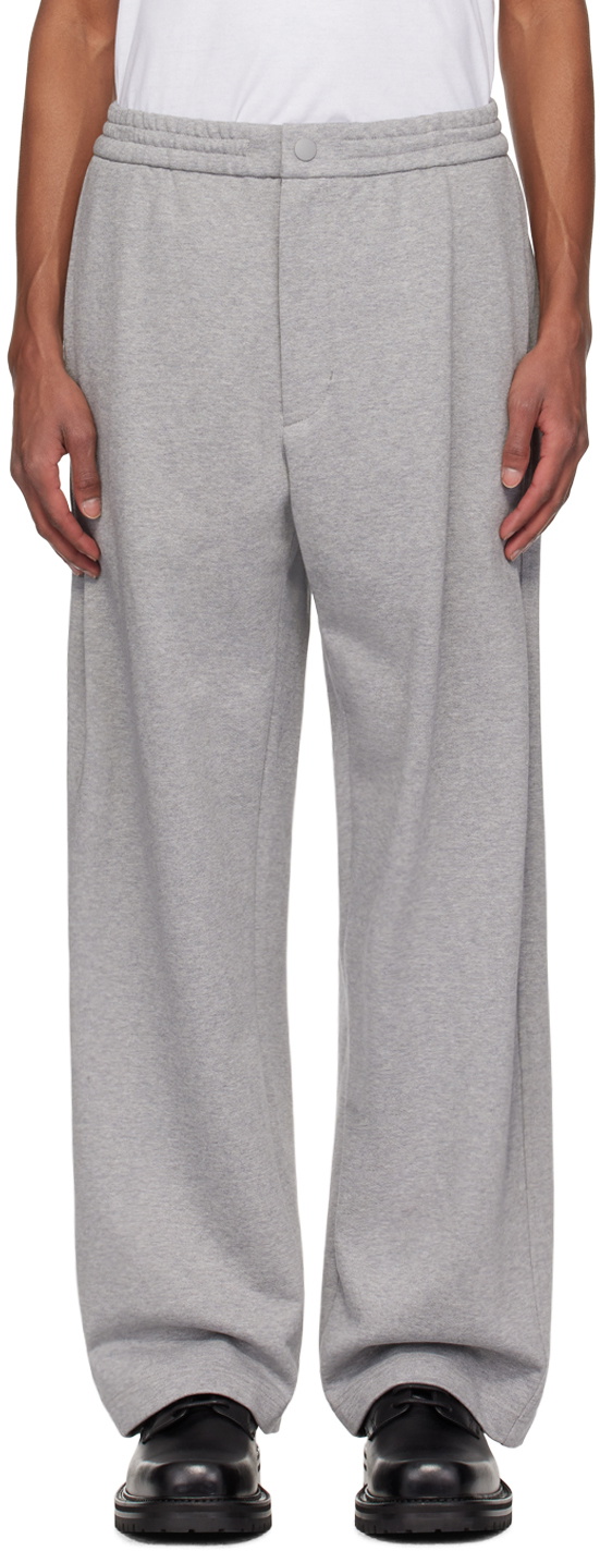 Solid Homme Gray Wide Jersey Sweatpants Solid Homme