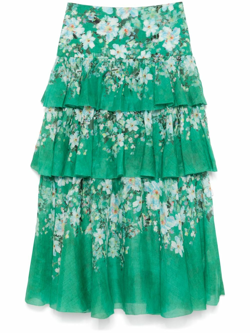 ZIMMERMANN Green Everley Skirt Zimmermann