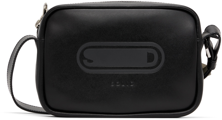 Solid Homme Black Embossed Bag Solid Homme