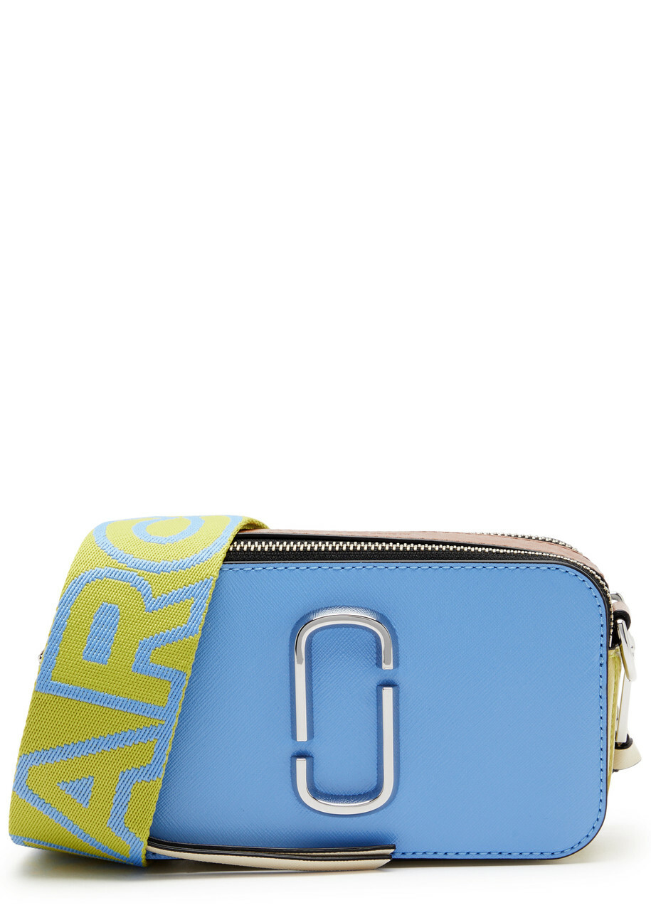 Marc Jacobs The Snapshot Panelled Leather Cross-body bag Blue Marc Jacobs