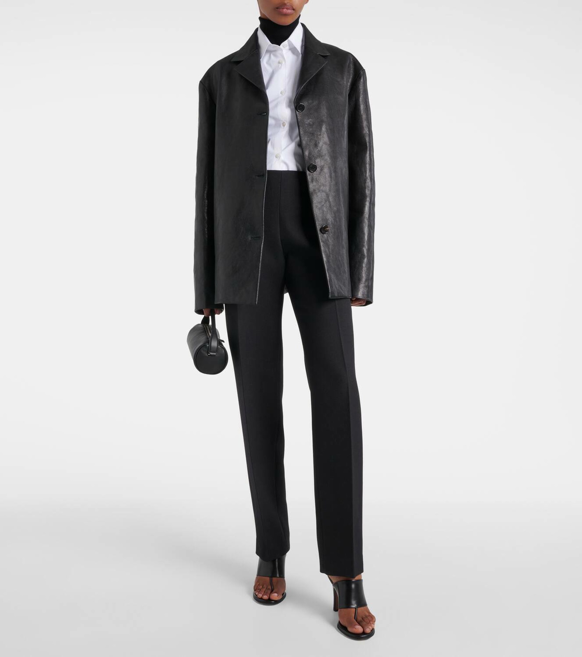 The Row Fabian leather jacket The Row