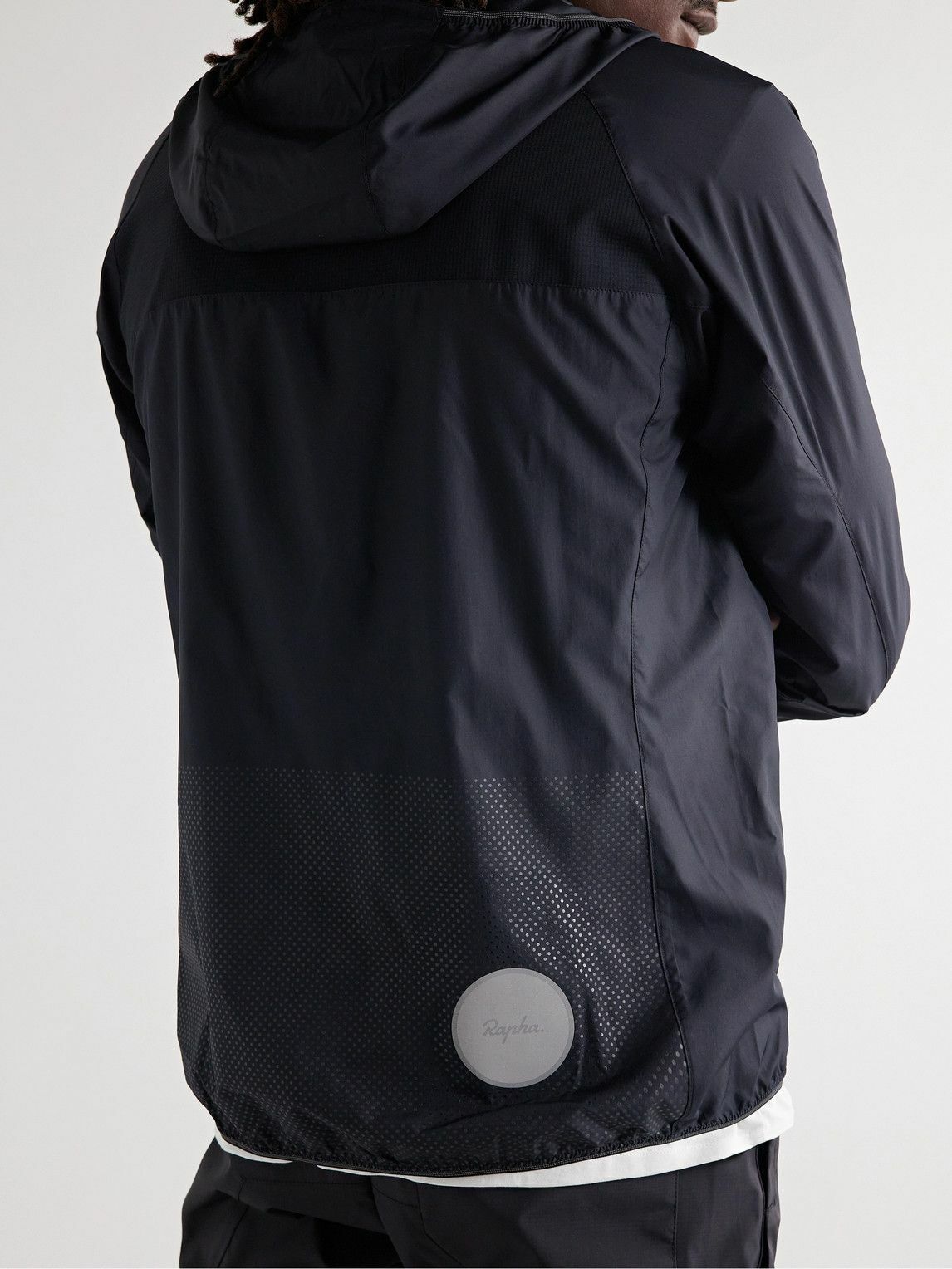 Rapha - Commuter Logo-Print Shell and Mesh Cycling Jacket - Black Rapha