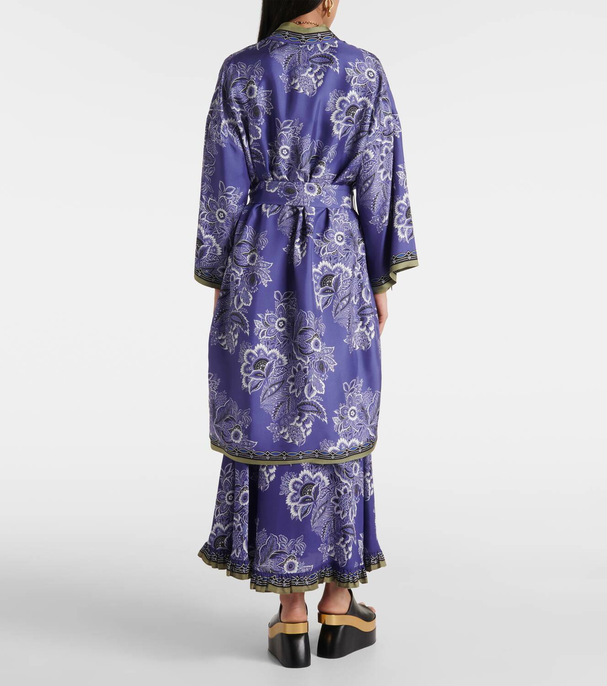 Etro Printed silk twill robe Etro
