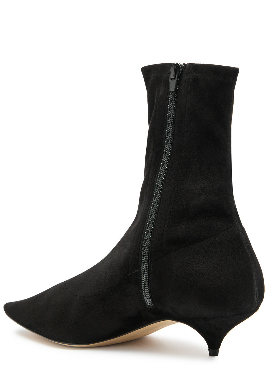 The Row Liisa 40 Suede Ankle Boots Black The Row