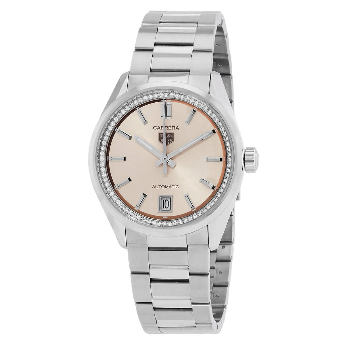 Tag Heuer Carrera Date Automatic Pink Dial Ladies Watch WBN231A.BA0001 ...