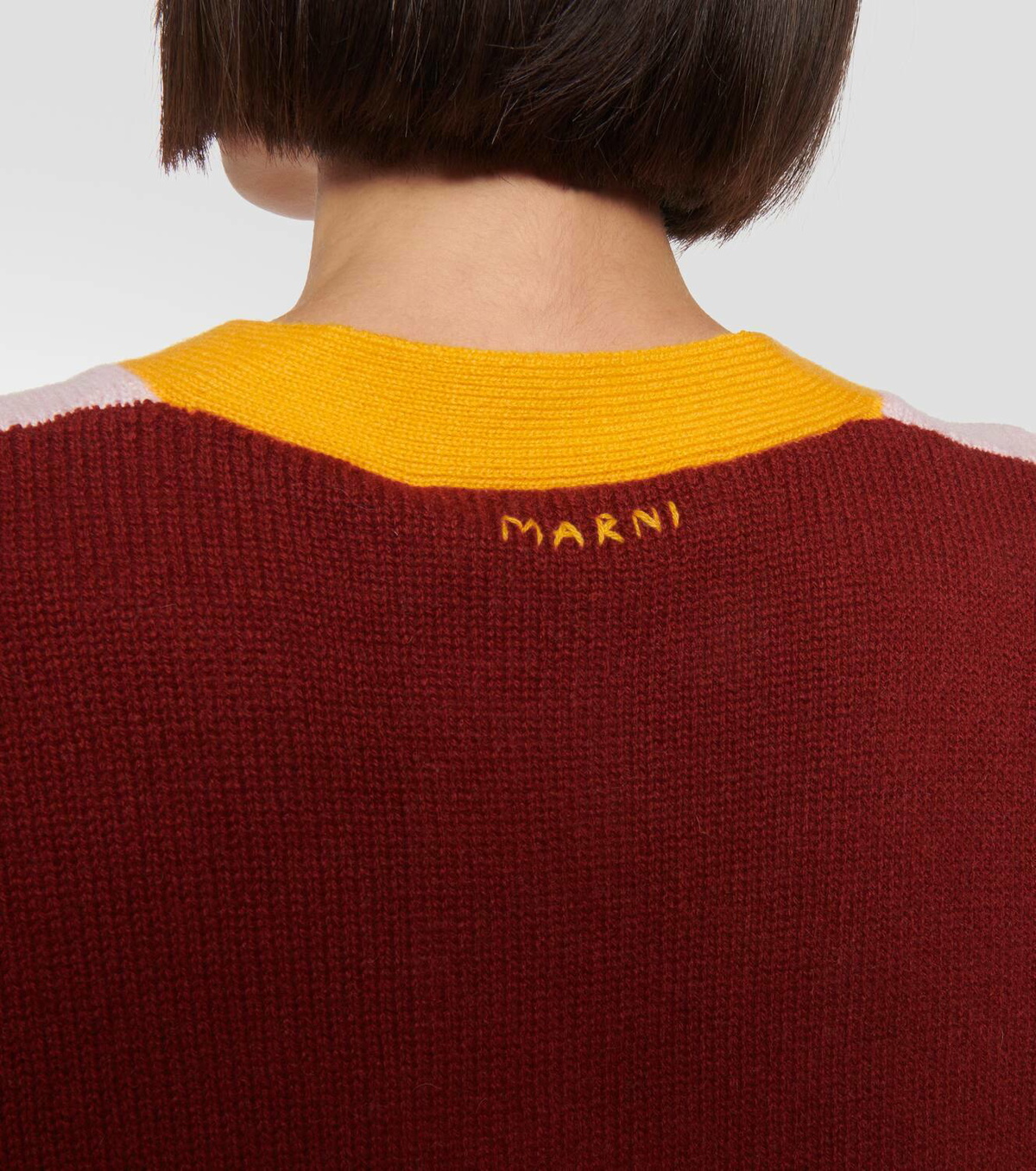 Marni Color-blocked cashmere cardigan Marni