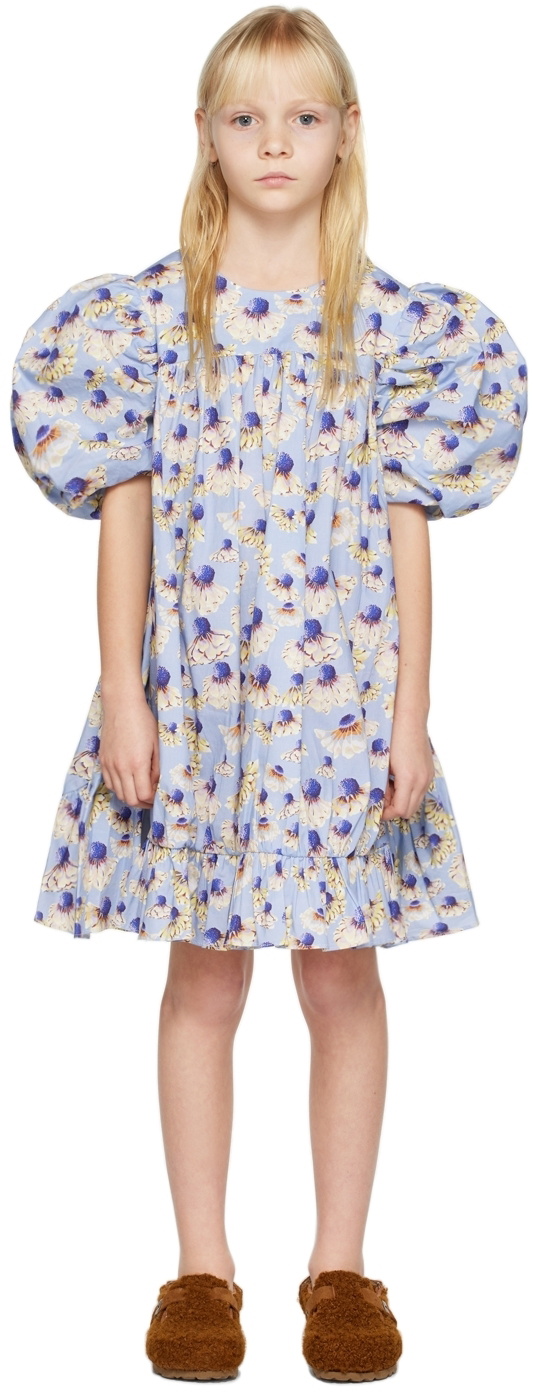 Kika Vargas SSENSE Exclusive Kids Blue Gina Dress Kika Vargas