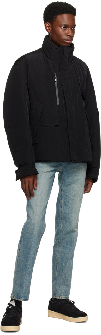 Solid Homme Black Multi-Pocket Down Jacket Solid Homme