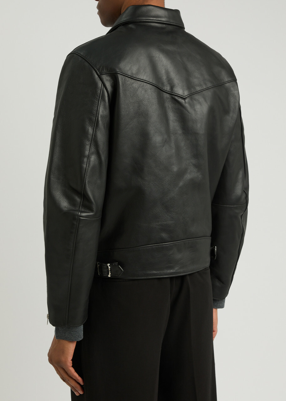 Nudie Jeans Eddy Rider Leather Jacket Black Nudie Jeans Co