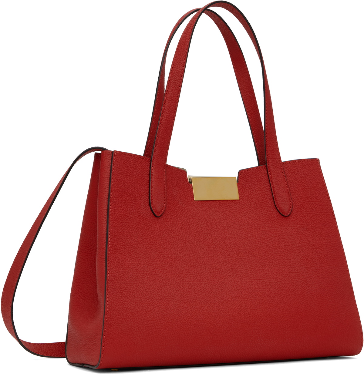 Marni Red Leather Trunkaroo Small Tote Marni