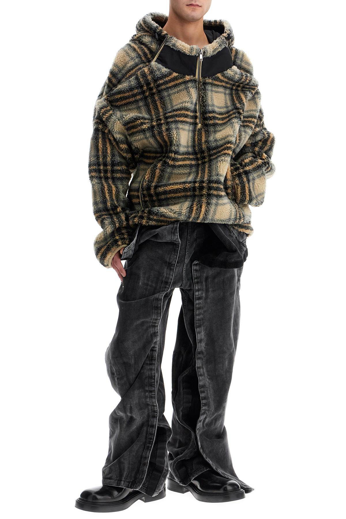 Y PROJECT baggy jeans with removable panels Grey Y/Project