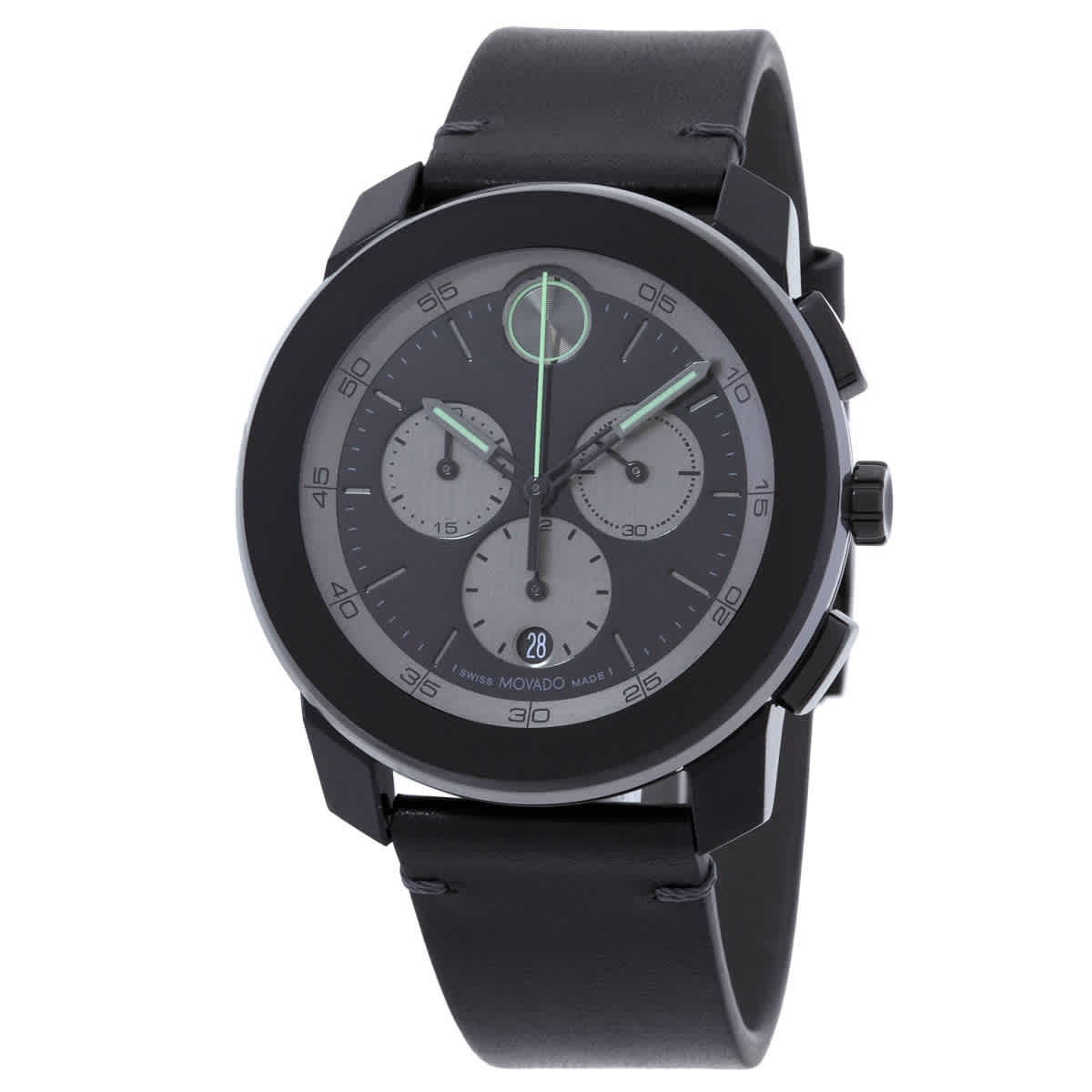 Movado Bold TR90 Chronograph Quartz Black Dial Mens Watch 3601092 Movado