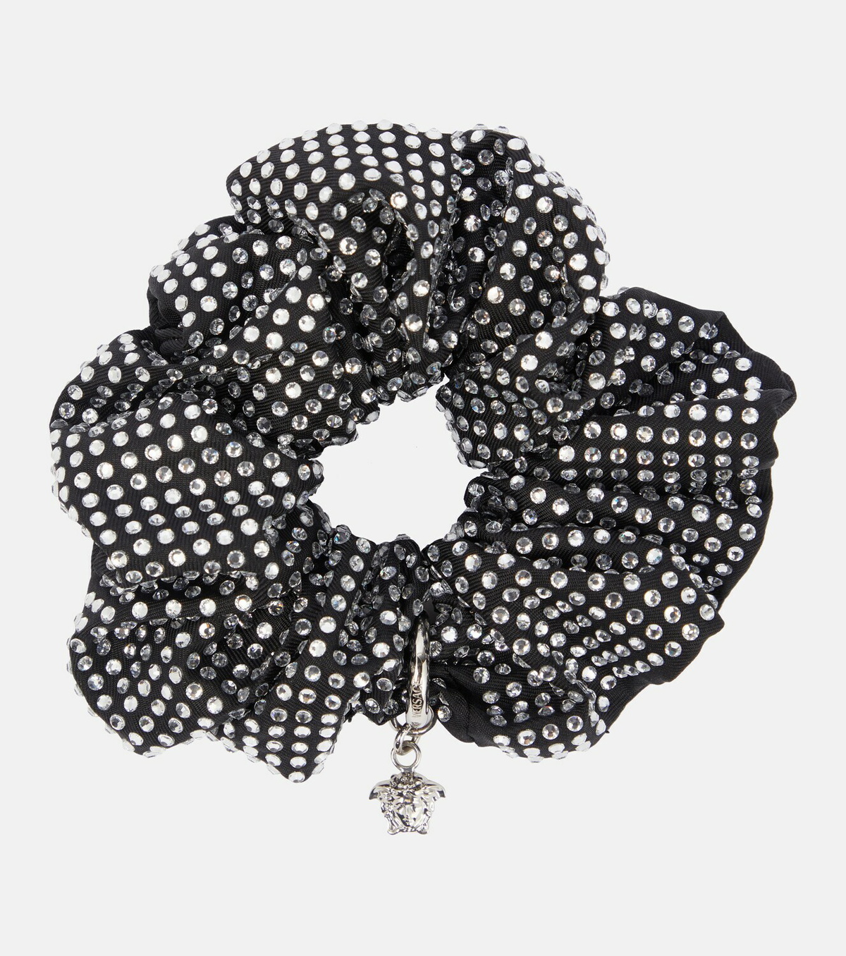 Versace - Medusa silk embellished scrunchie Versace