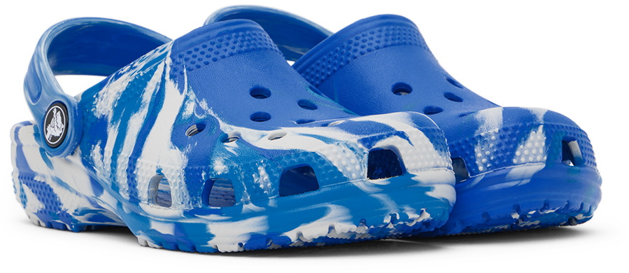 Crocs Kids Blue Classic Marbled Clogs Crocs