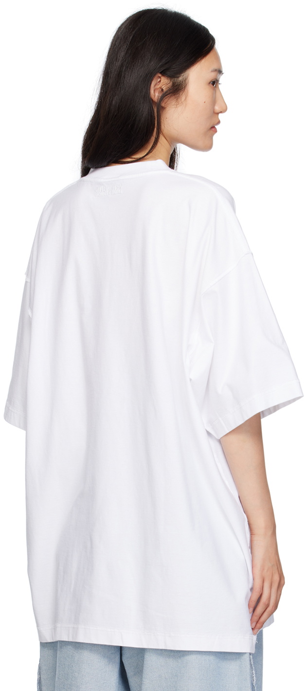 VETEMENTS White Embroidered T-Shirt Vetements