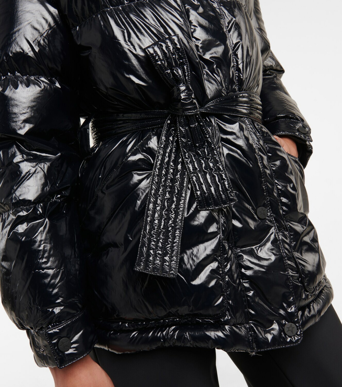 Perfect Moment Metallic belted down parka Perfect Moment