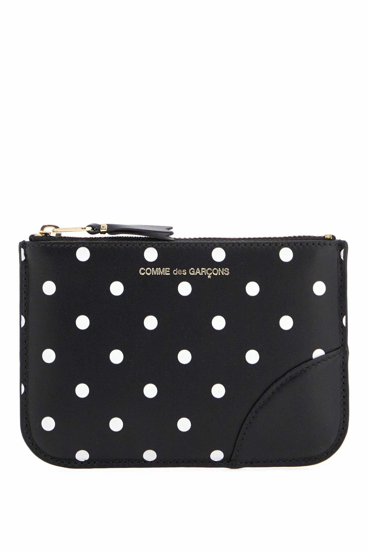 COMME DES GARCONS WALLET compact black polka dot wallet Black Comme des ...