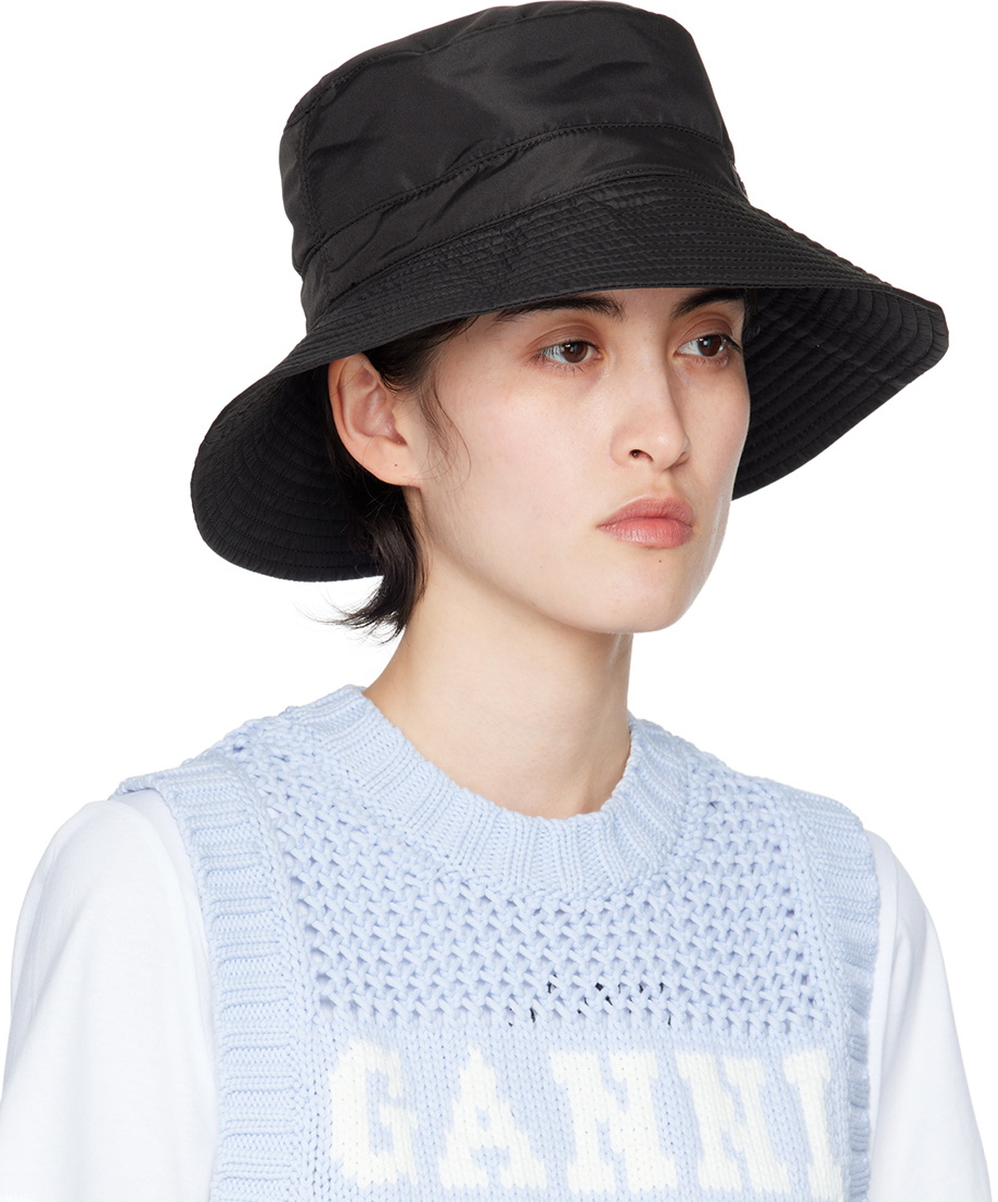 GANNI Back Recycled Tech Bucket Hat GANNI